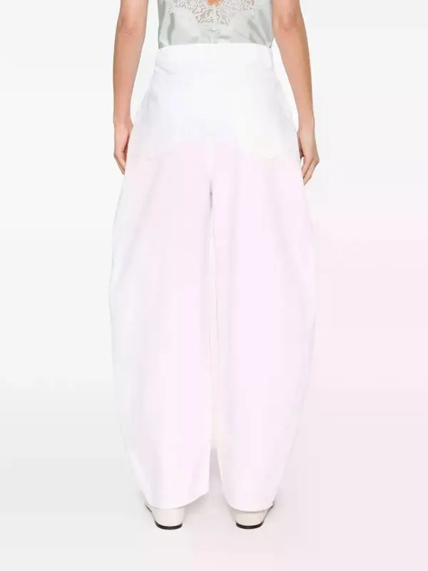 RÓHE Curved Wide-leg Jeans - White