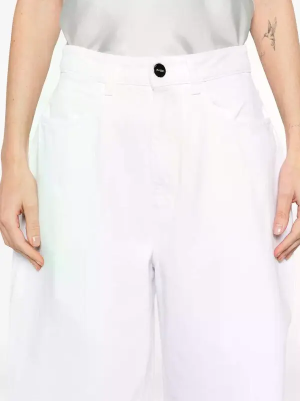 RÓHE Curved Wide-leg Jeans - White