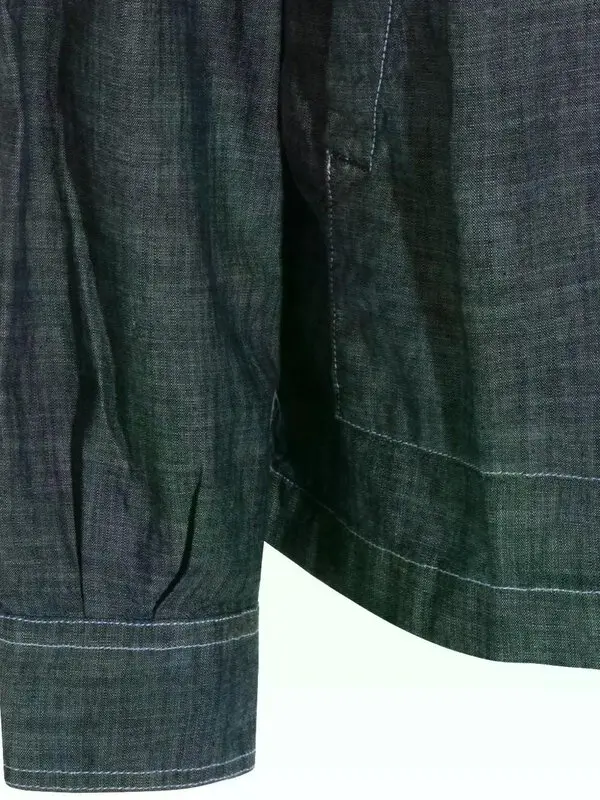 C.P. COMPANY Chambray Long Sleeve Zip Shirt