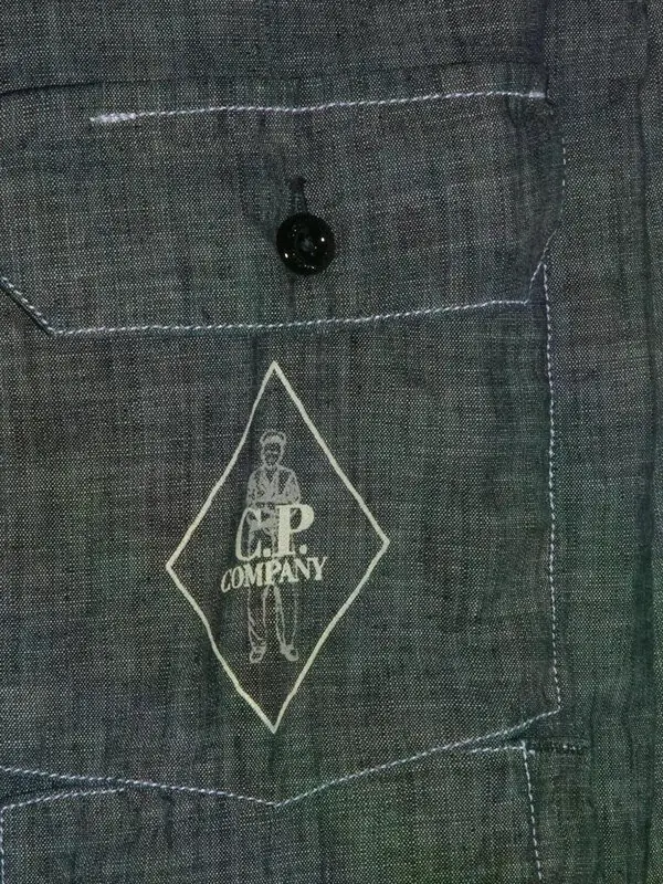 C.P. COMPANY Chambray Long Sleeve Zip Shirt