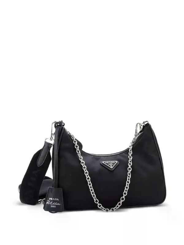 Prada Re-edition 2005 Tessuto Small Crossbody Bag - Black