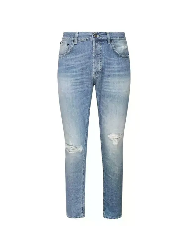DONDUP Ripped Detail Slim Fit Jeans