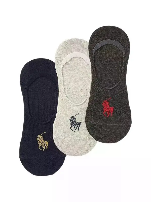 Polo Ralph Lauren Logo-print Invisible Socks - Grey