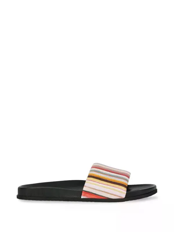 Paul Smith Bellagio Slides Striped Leather