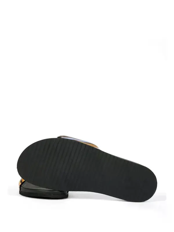 Paul Smith Bellagio Slides Striped Leather