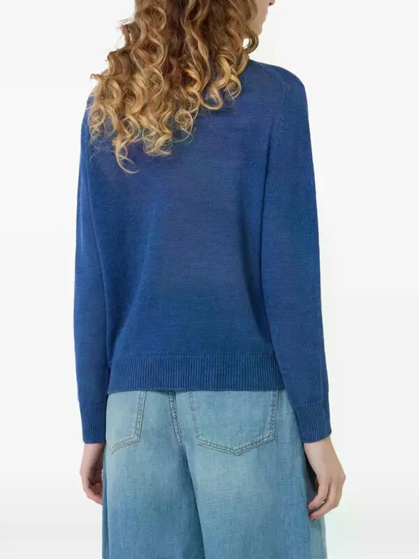 Max Mara Crewneck Knitted Top - Blue