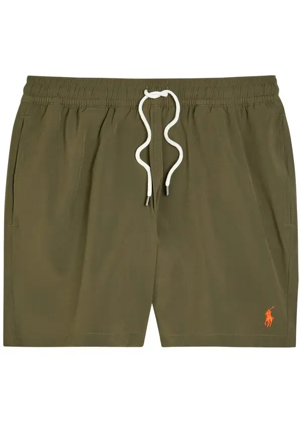 Polo Ralph Lauren Logo-embroidered Woven Swim Shorts - Tan