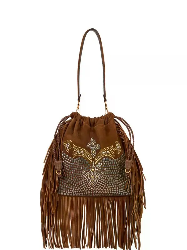 Etro Kalispera Studs Fringes Medium Tote Bag