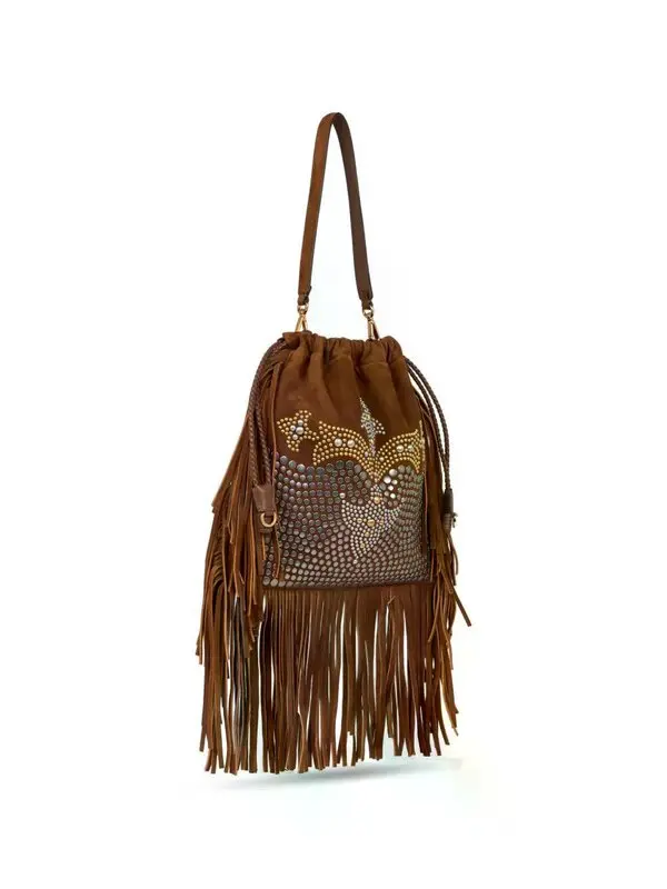 Etro Kalispera Studs Fringes Medium Tote Bag