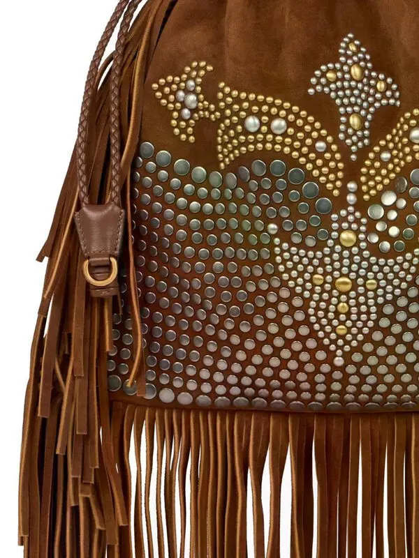 Etro Kalispera Studs Fringes Medium Tote Bag