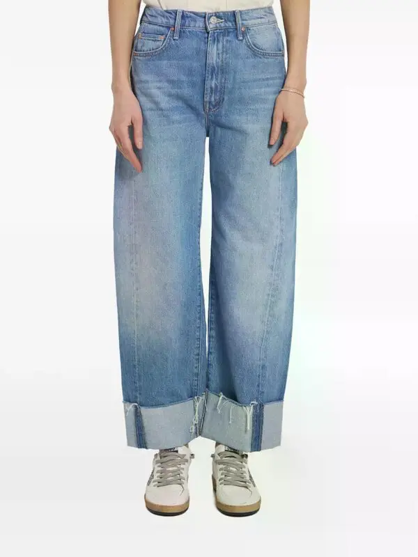 MOTHER The Half-pipe Ankle Cuff Fray Cotton Jeans