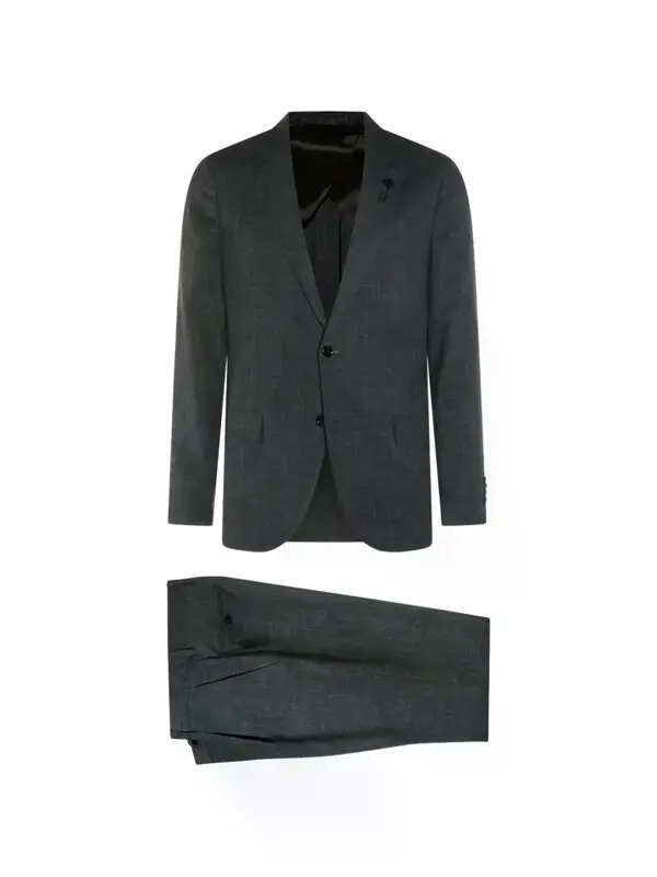 LARDINI Notched-lapel Suit - Grey