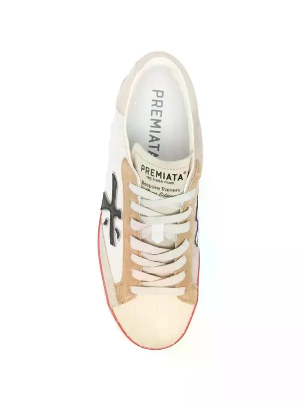 Premiata Steven 8052 Appliqué Sneakers - Neutrals