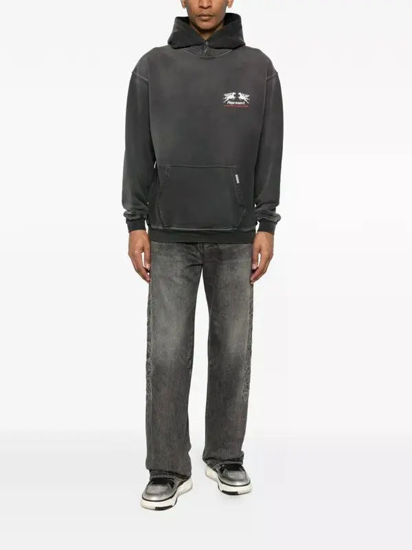 REPRESENT Graphic-print Hoodie - Black
