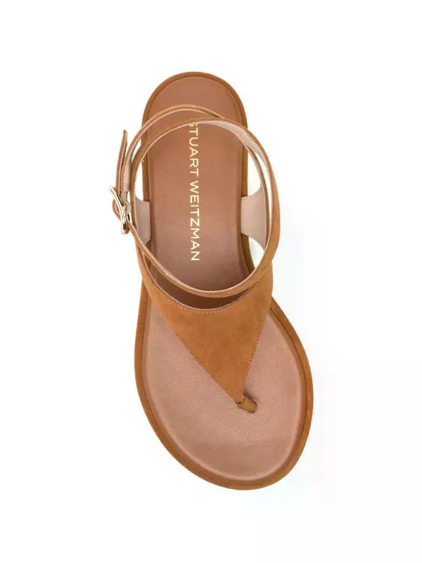 STUART WEITZMAN Ankle Strap Flat Sandals