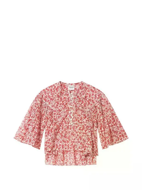 MARANT ETOILE Veelia Floral-print Top - Red