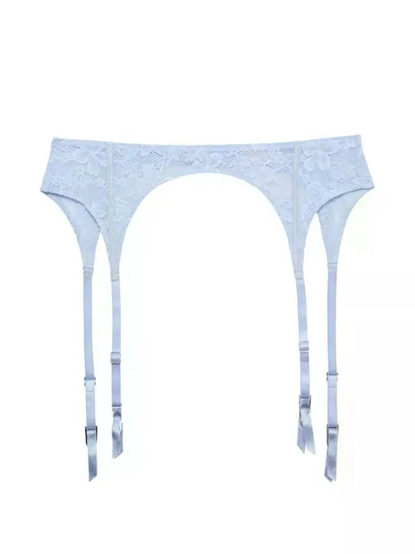 FLEUR DU MAL Stretch Lace Garter - Blue