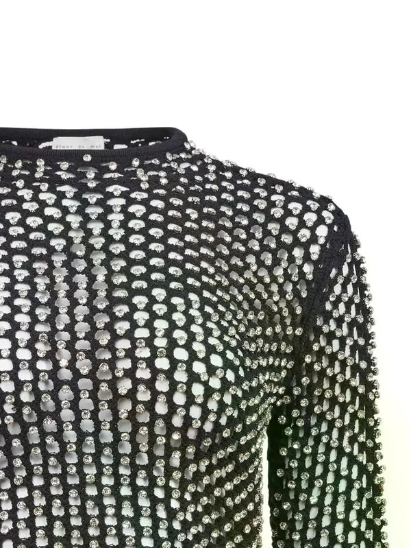FLEUR DU MAL Long-sleeve Embellished Top - Black