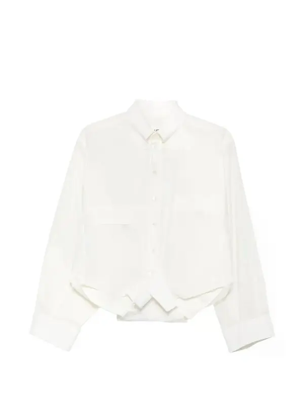 MAISON MARGIELA Asymmetric Poplin Shirt - White