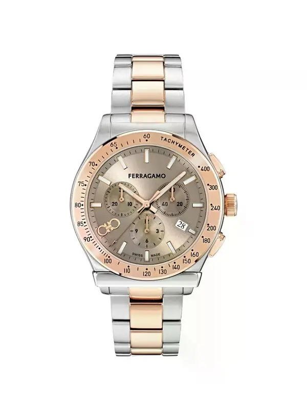 FERRAGAMO 1927 Chrono 42mm Watch - Neutrals