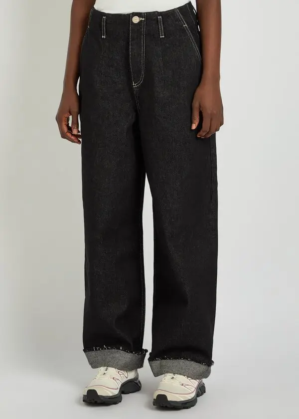 DAMSON MADDER Pascal Turn-up Wide-leg Jeans