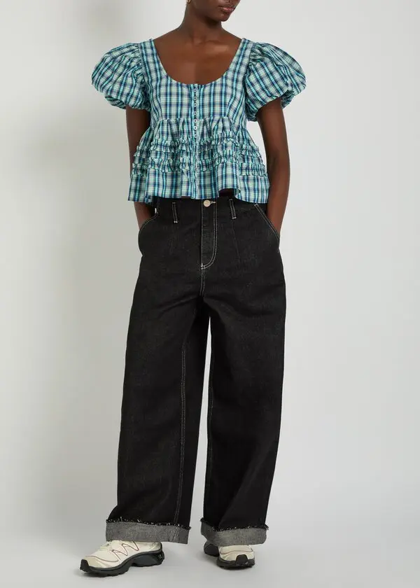 DAMSON MADDER Pascal Turn-up Wide-leg Jeans