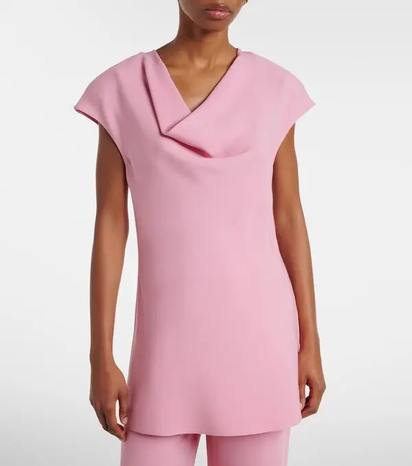 Valentino Garavani Cady Couture Draped Top - Pink