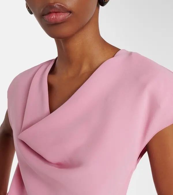 Valentino Garavani Cady Couture Draped Top - Pink