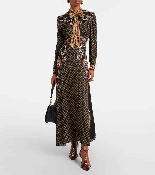 Etro Printed Maxi Dress - Black