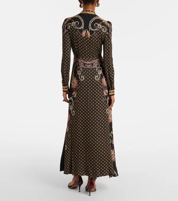 Etro Printed Maxi Dress - Black