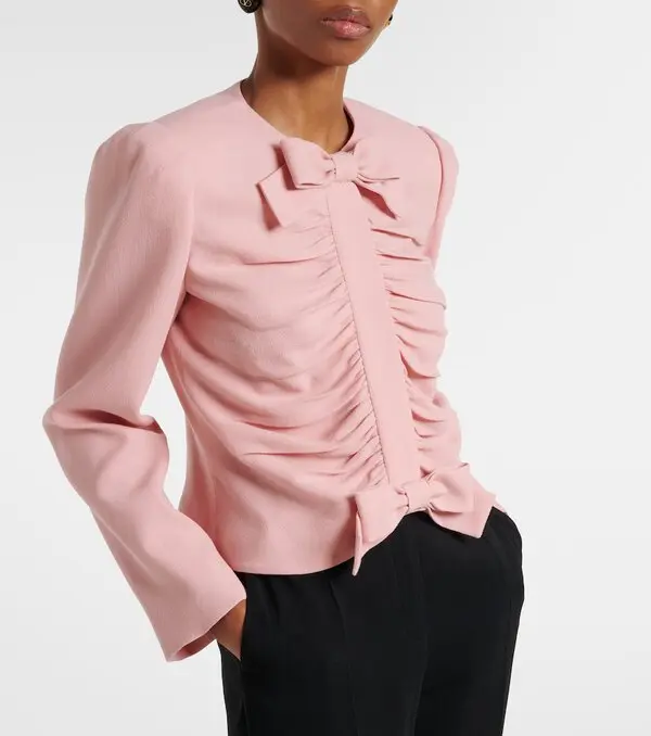 Valentino Garavani Virgin Wool Crêpe Jacket - Pink