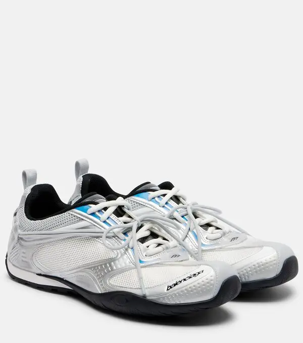 Balenciaga Radar Gradient Lines Sneakers - Silver