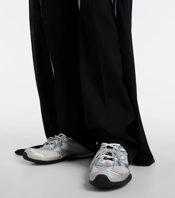 Balenciaga Radar Gradient Lines Sneakers - Silver