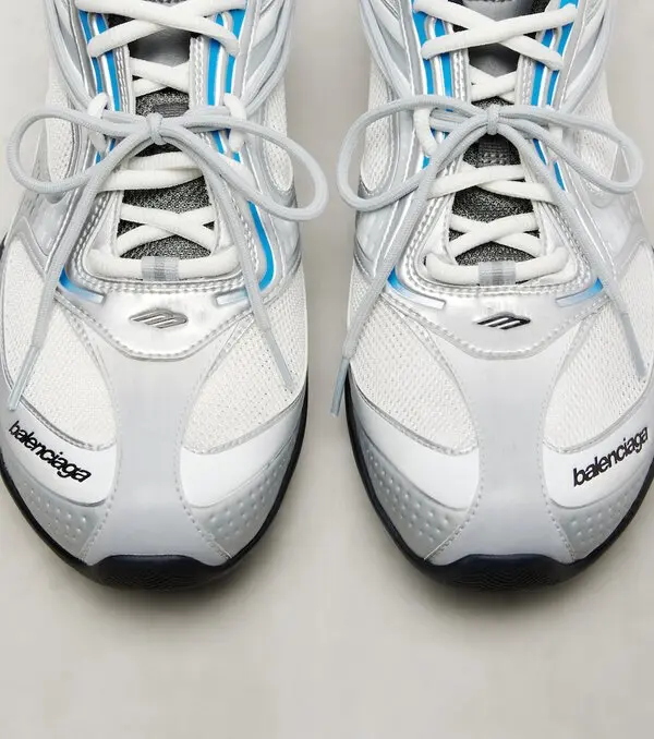 Balenciaga Radar Gradient Lines Sneakers - Silver