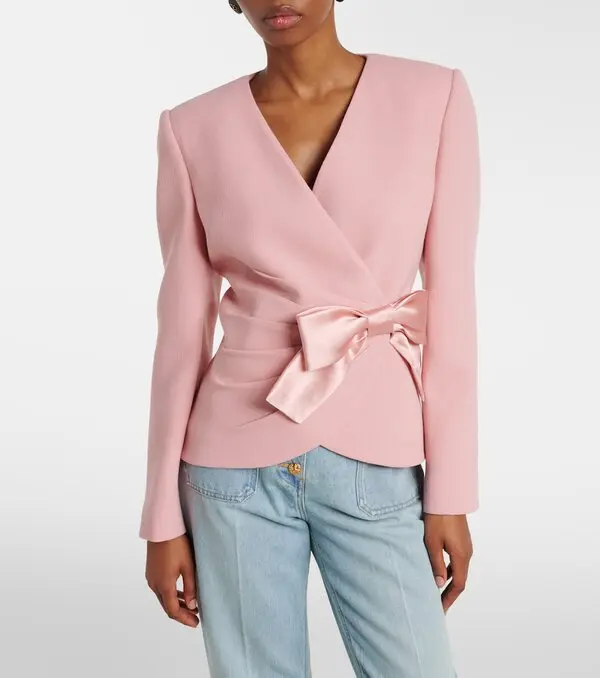 Valentino Garavani Bow-detail Virgin Wool Crêpe Jacket