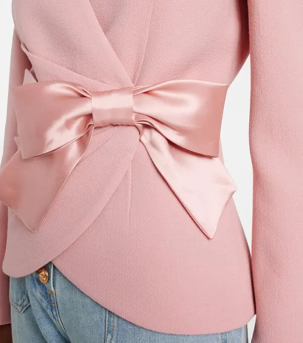 Valentino Garavani Bow-detail Virgin Wool Crêpe Jacket