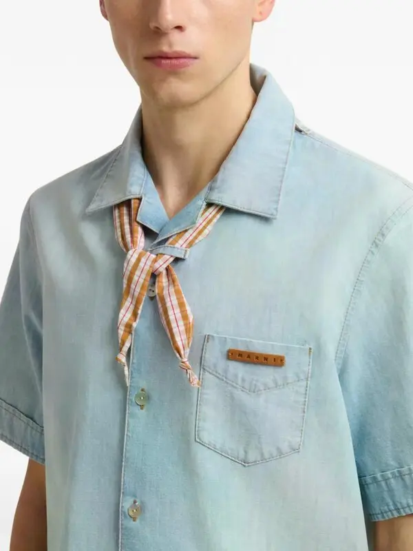 Marni Chambray Shirt With Neck Tie