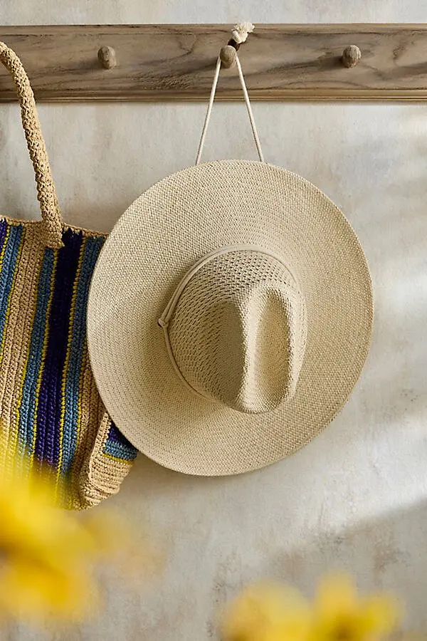 TERRAIN Packable Straw Surfer Hat - Ivory