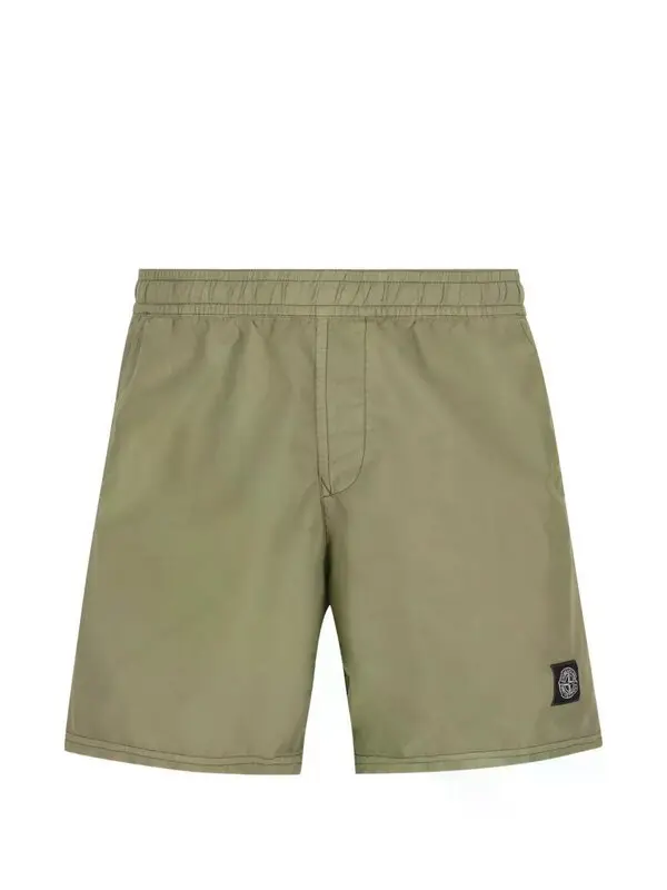 Stone Island Logo Swim Shorts - Green