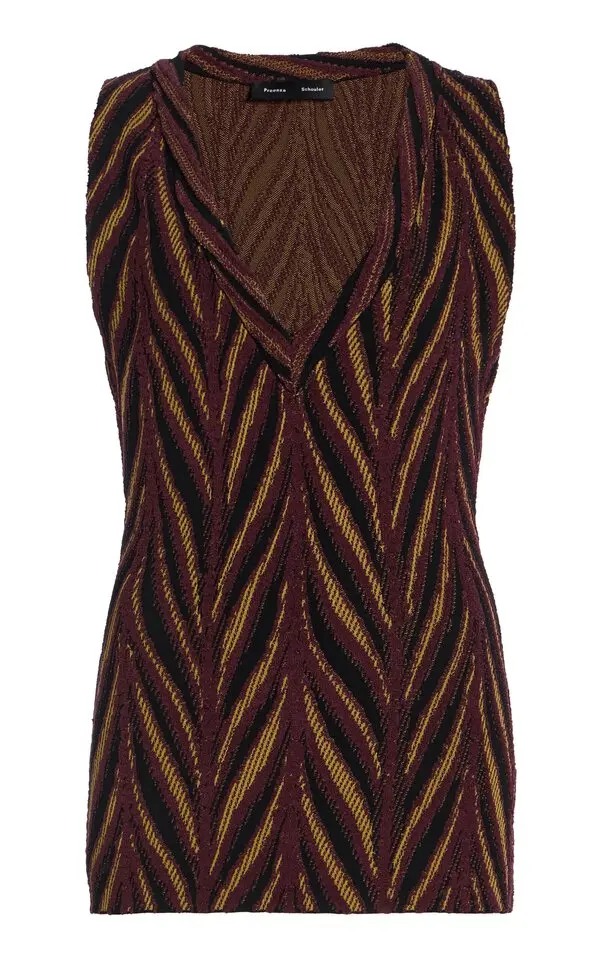 Proenza Schouler Amelia Marble Jacquard Tank Top - Print