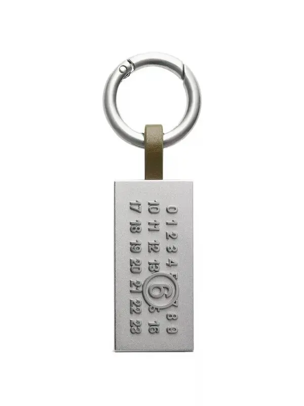 MAISON MARGIELA Numeric Tag Keyring - Silver