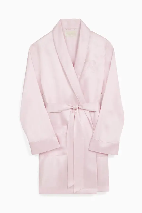 LoveShackFancy Silk-blend Robe - Ballet Slipper