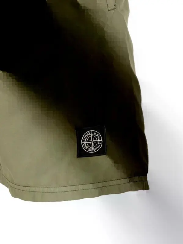 Stone Island Logo Swim Shorts - Green