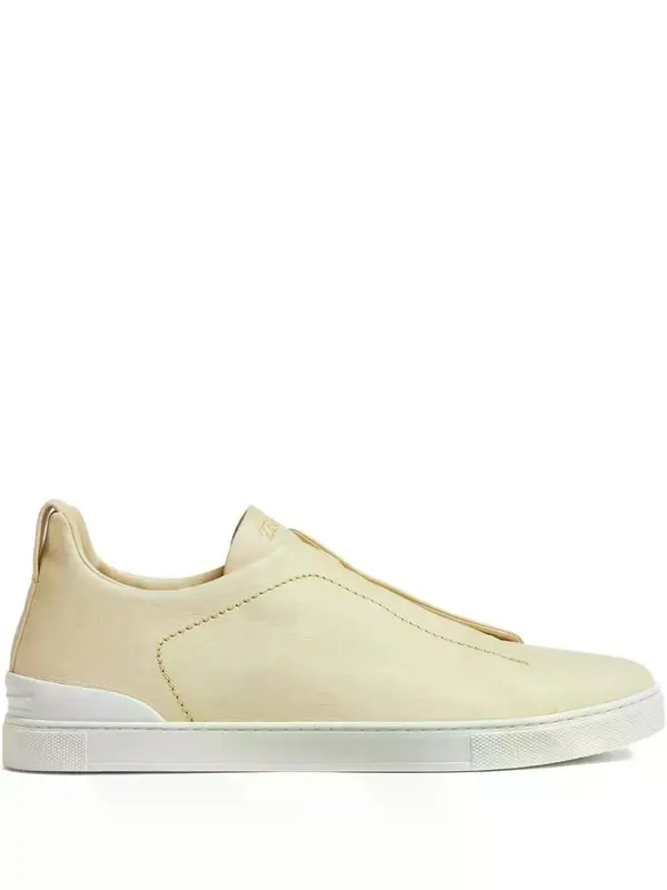 Zegna Triple Stitch Slip-on Sneakers - Neutrals