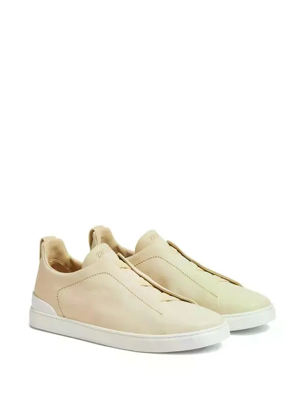 Zegna Triple Stitch Slip-on Sneakers - Neutrals