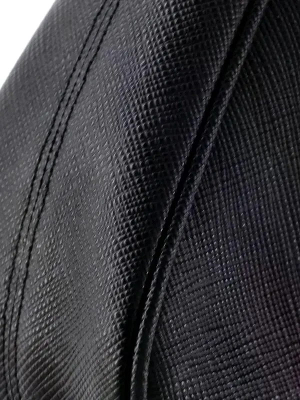 Prada Adjustable Handle Zip Saffiano Leather Mini Hobo Bag - Black