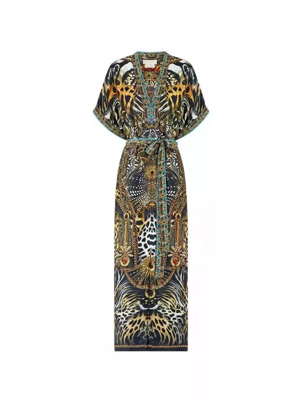 Camilla Feline Folklore Dress - Black