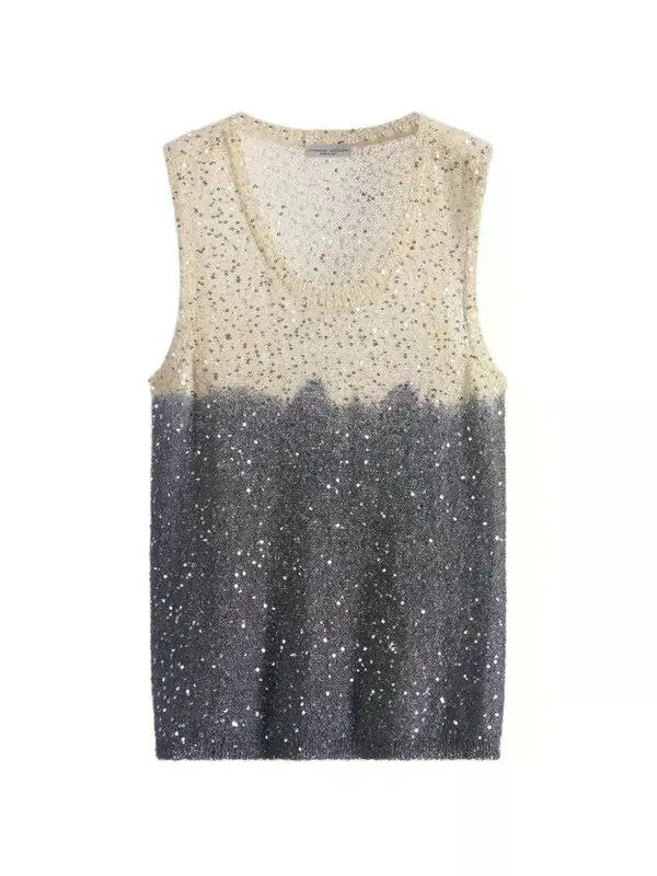 ROBERTO COLLINA Sequin V-neck Top