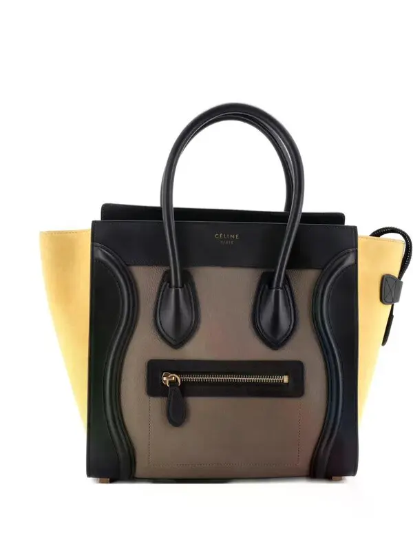 Celine Tricolor Leather Micro Tote Bag - Multicolour