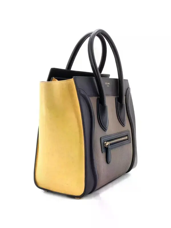 Celine Tricolor Leather Micro Tote Bag - Multicolour